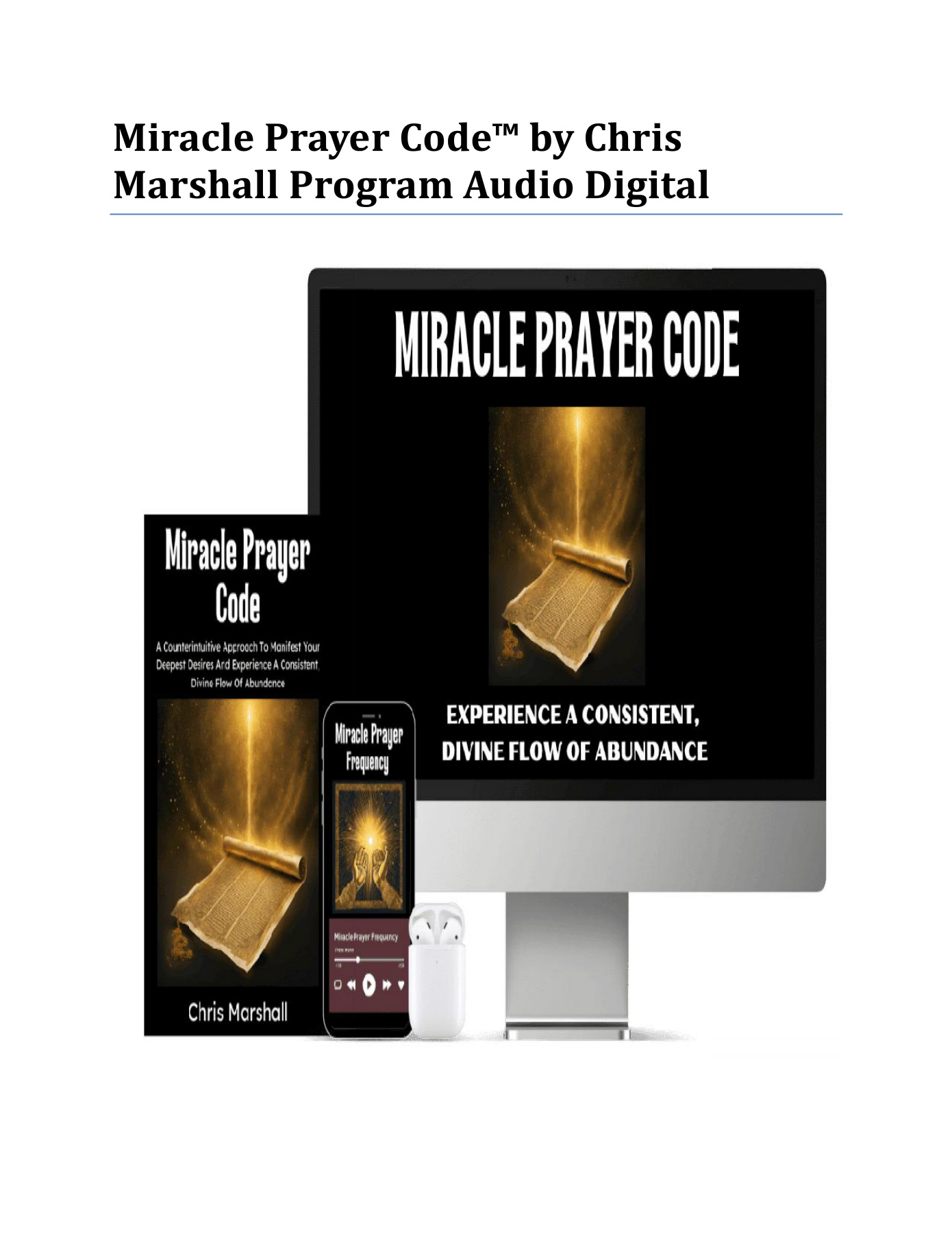 Miracle Prayer Code™ PDF eBook by Chris Marshall Program Digital