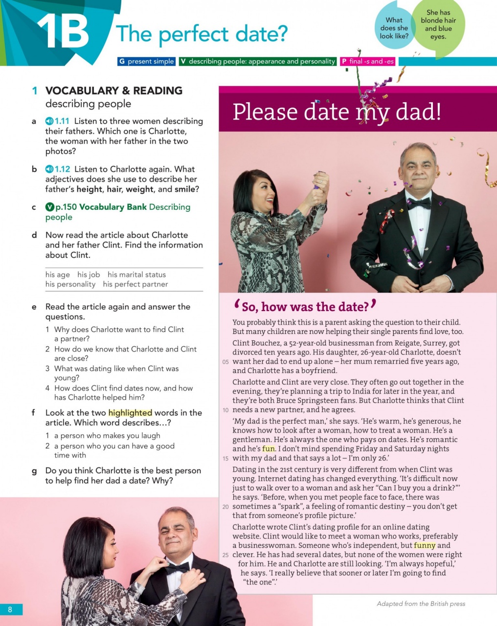 English File Pre-Intermediate E-book 4th edition (Unit 1B)