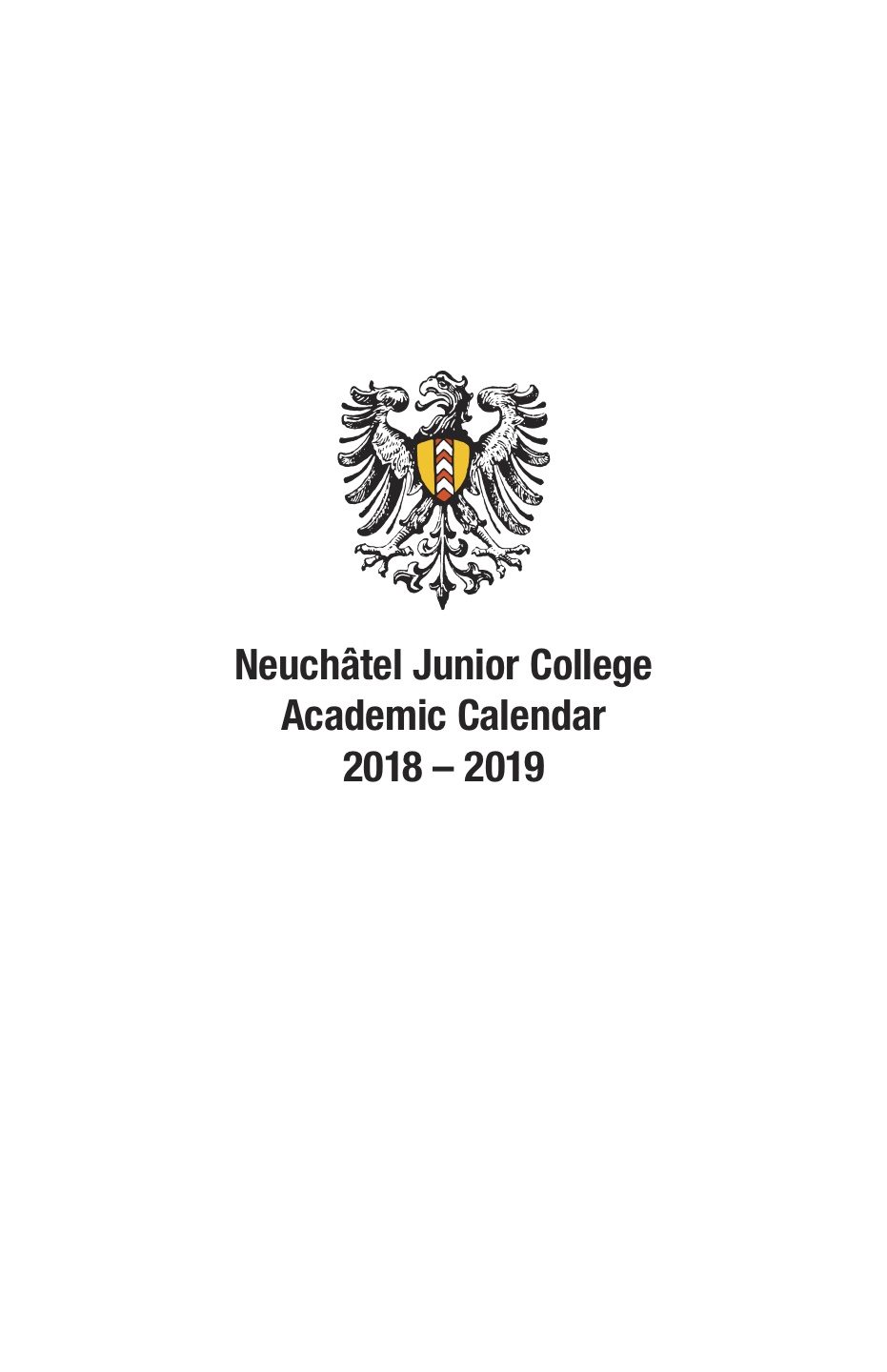NJC 2018-19 Academic Calendar Book