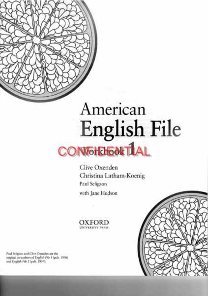 American English File 1 Workbook