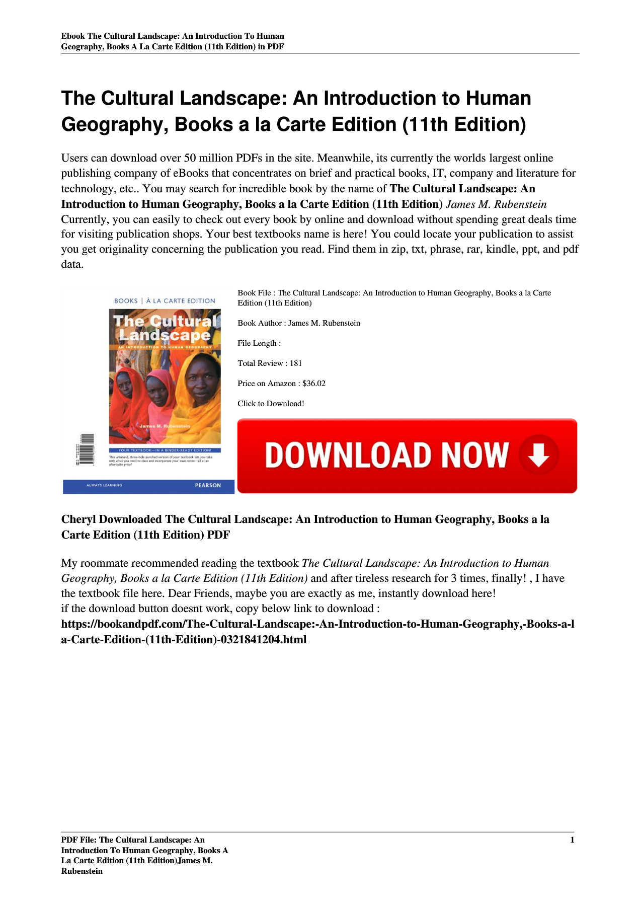 The Cultural Landscape: An Introduction to Human Geography, Books a la ...