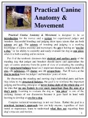 Practical Canine Anatomy and Movement
