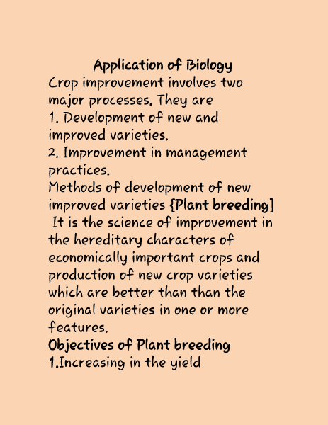 Application of Biology
