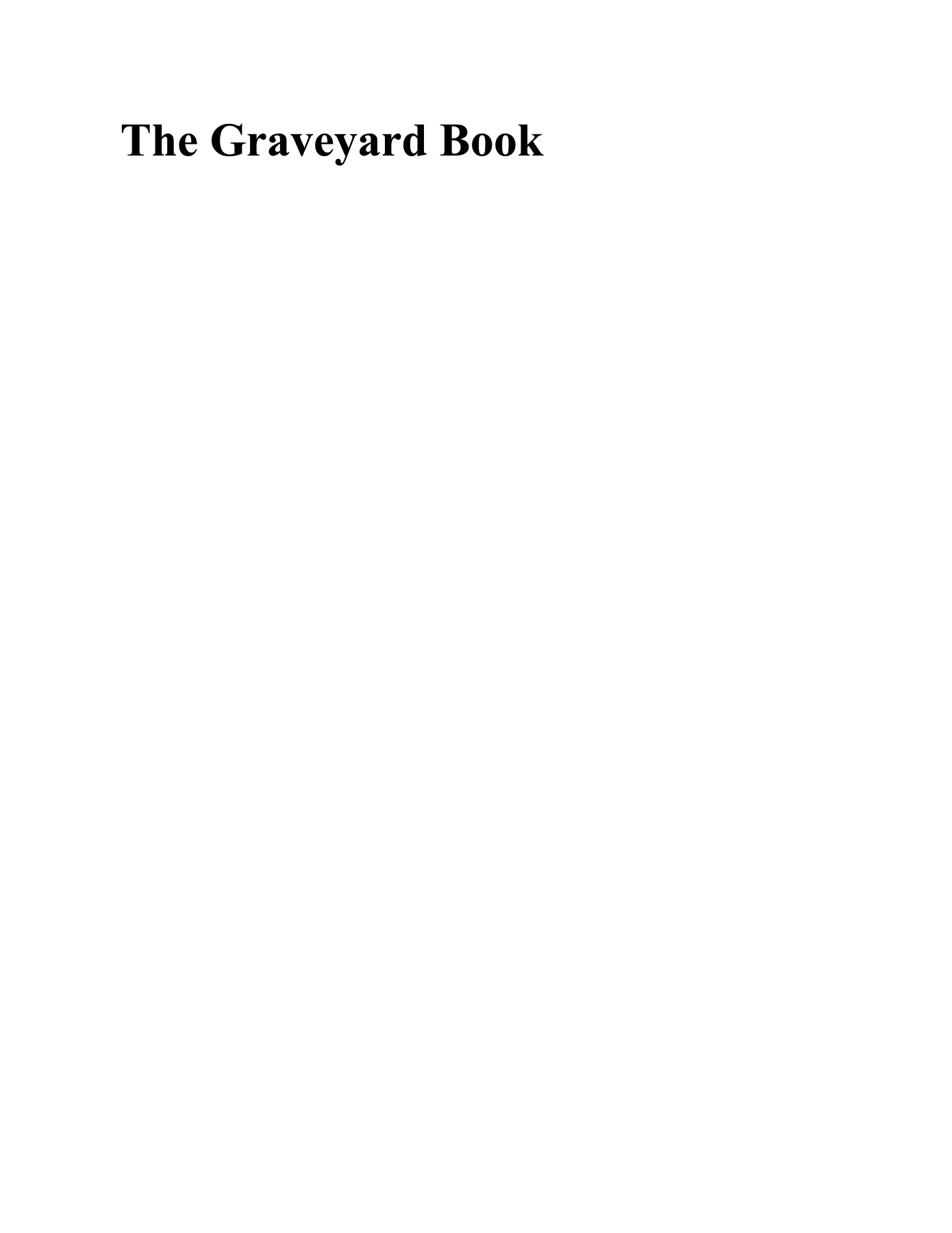 The graveyard book