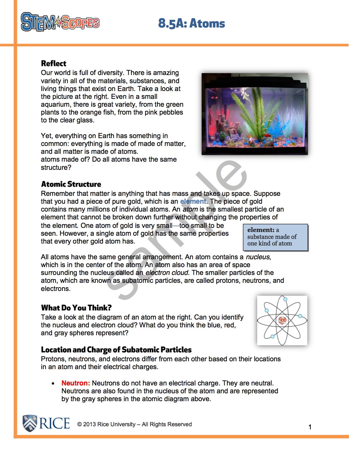 8th Grade Print Samples