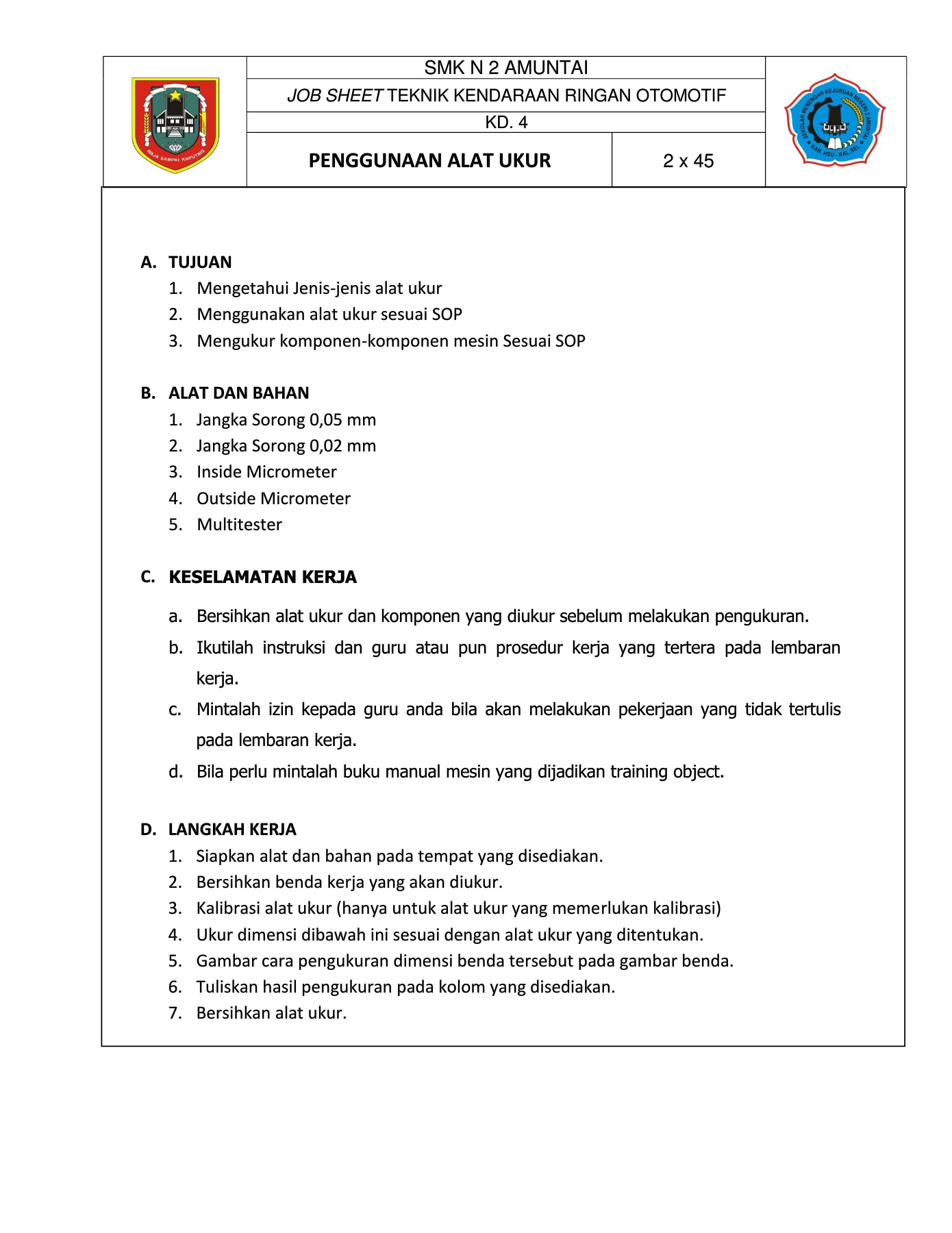 Jobsheet Penggunaan Alat Ukur, 43% OFF | brunofuga.adv.br