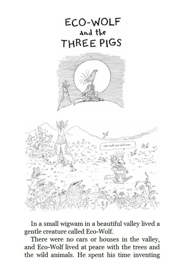 eco-wolf and the three little pigs
