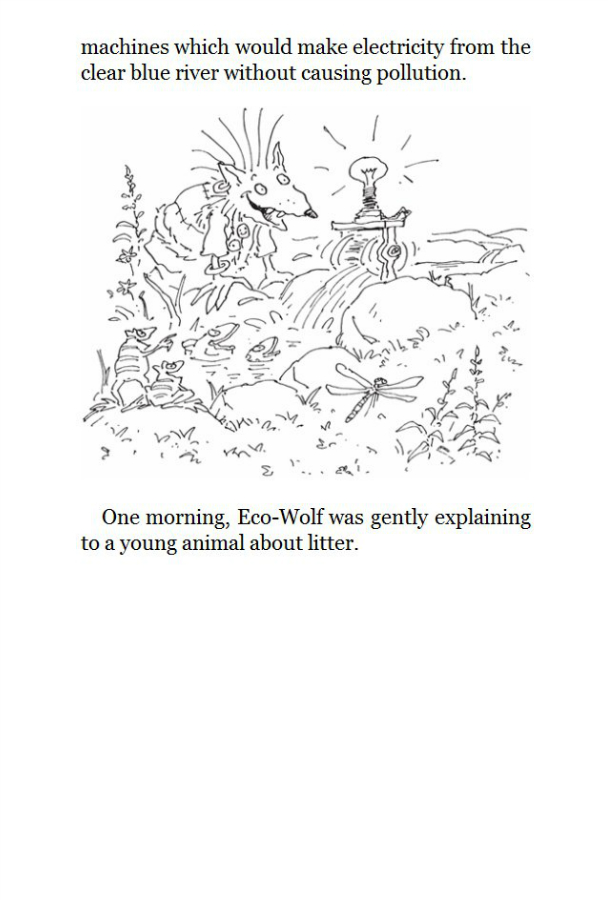 eco-wolf and the three little pigs
