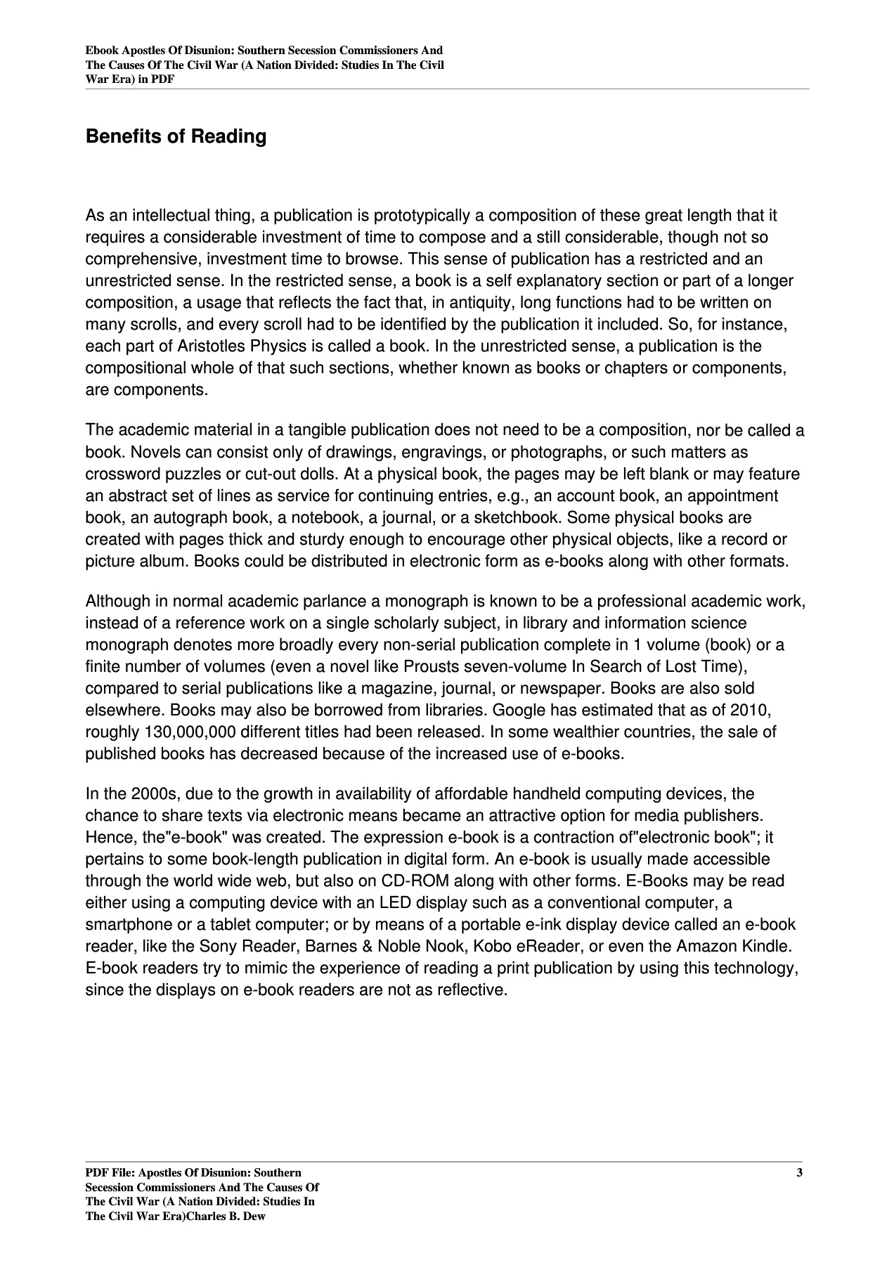 Apostles of Disunion: Southern Secession Commissioners and the Causes ...