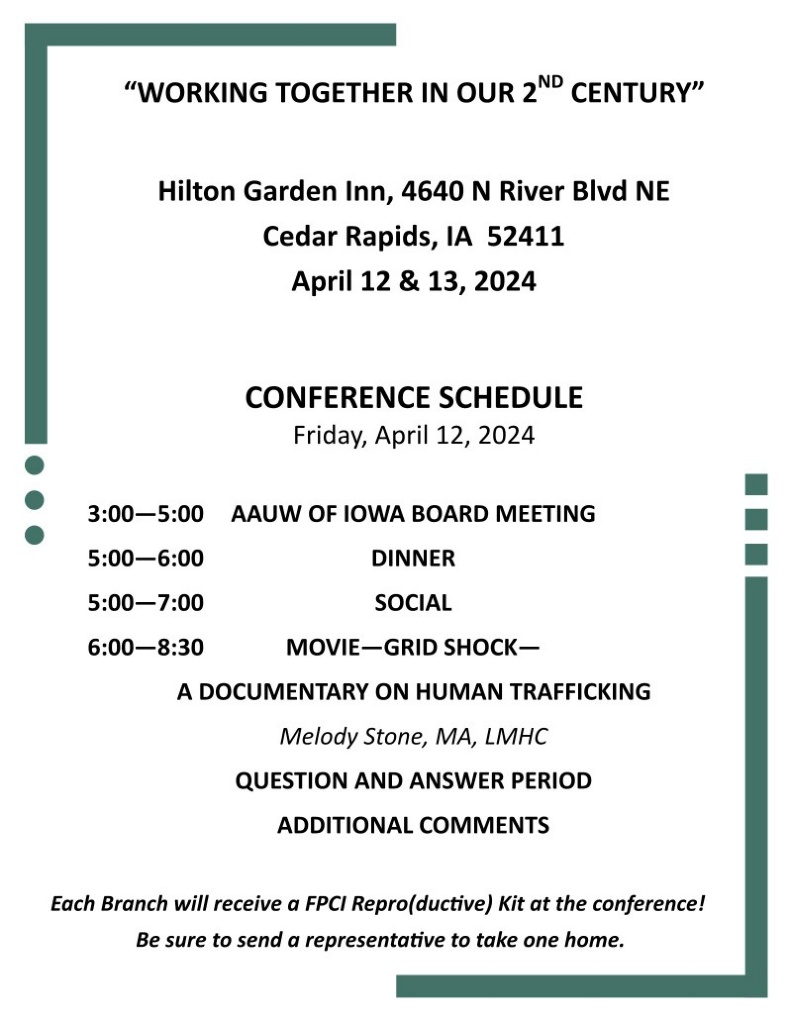 AAUW State of Iowa Conference 2024
