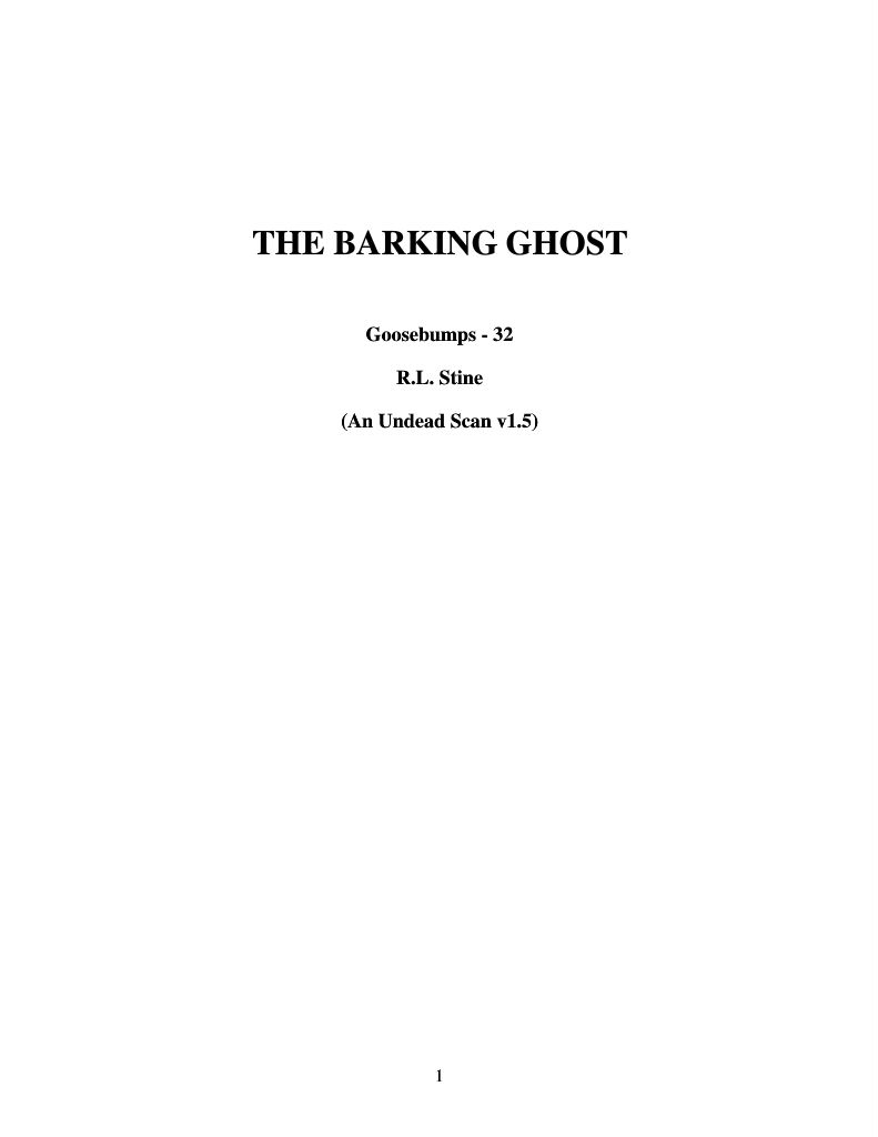 The Barking Ghost.doc