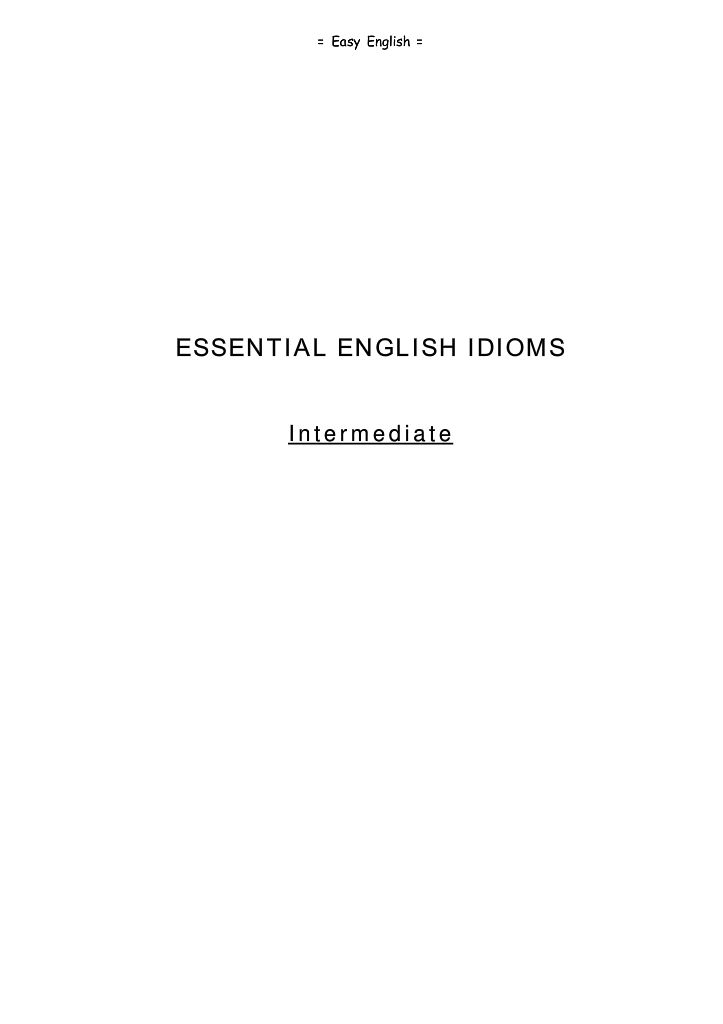 cambridge university press - essential english idioms (intermediate)