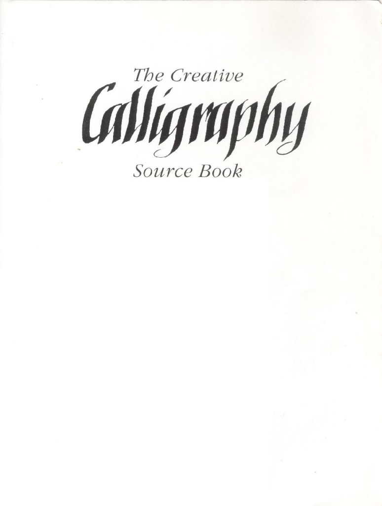 (caligrafia) - calligraphy source book
