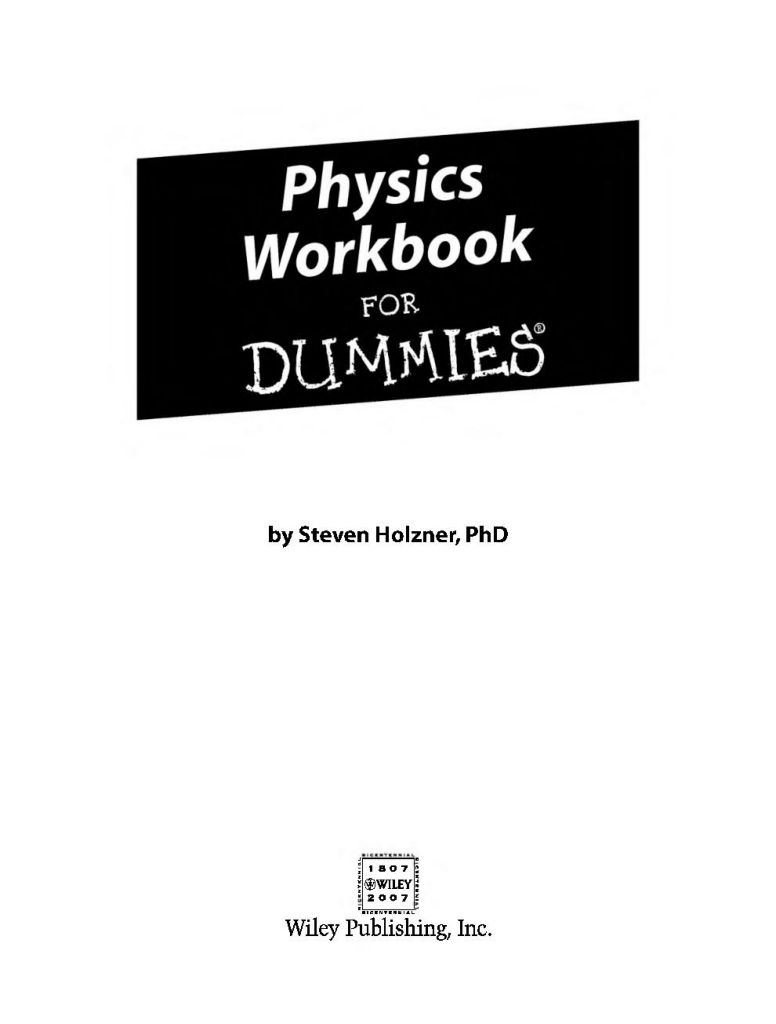 (ebook) physics workbook for dummies