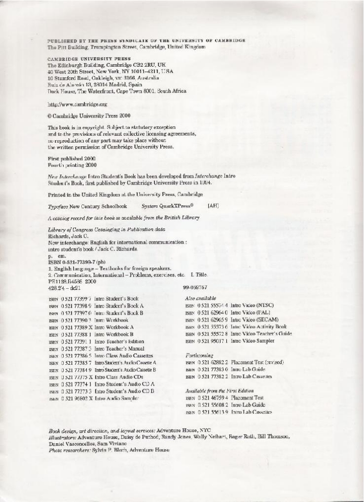 ] new interchange intro student book 2000 )