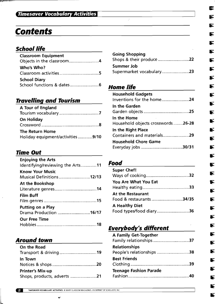 english teaching resources vocabulary activities, pre-intermediate ...