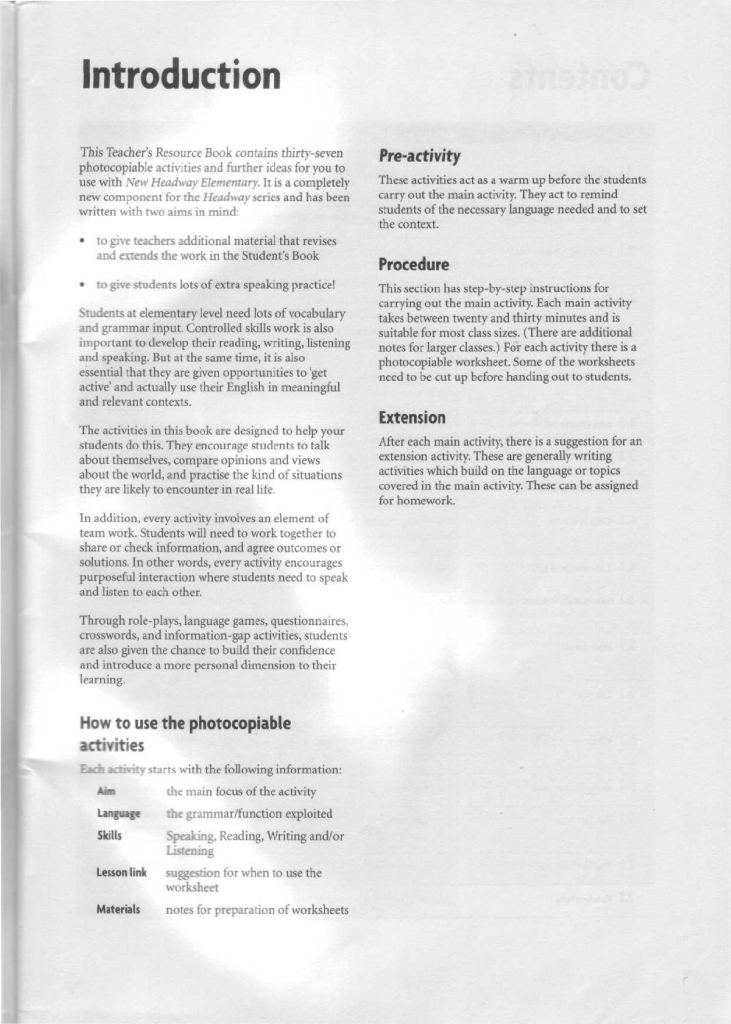 new headway english course - elementary resource book