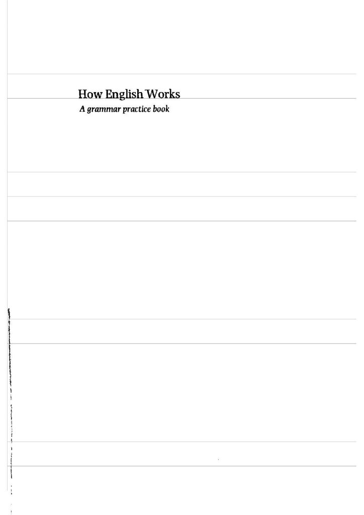 How English works