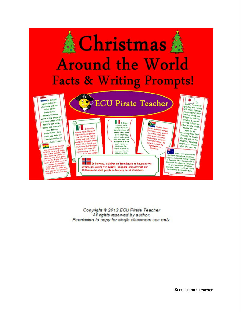 ChristmasAroundtheWorldFactsandWritingPromptsFREEBIE