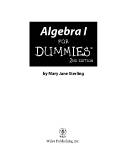 Algebra I For Dummies, 2nd Edition