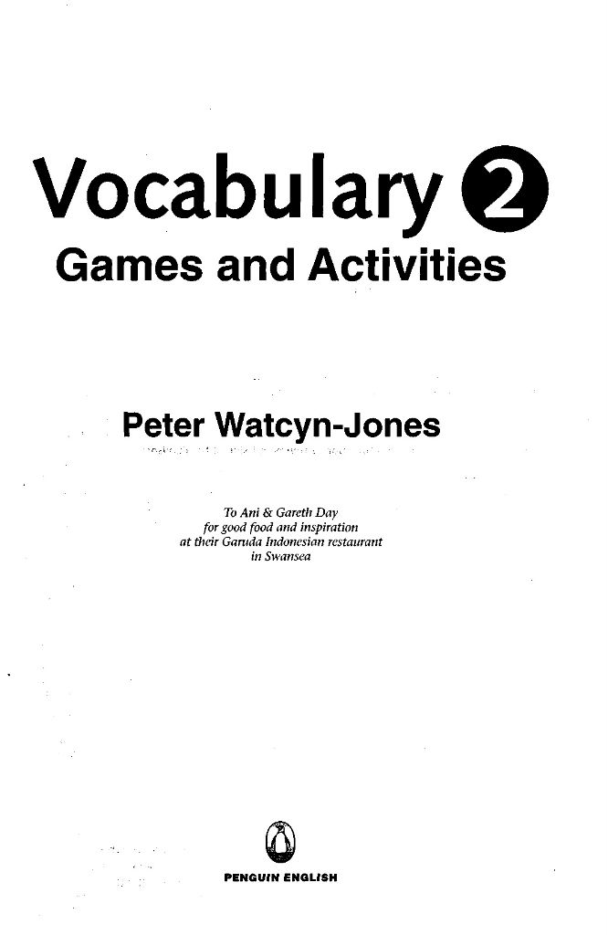 vocabulary games and activities 2 (penguin books, 2nd ed)