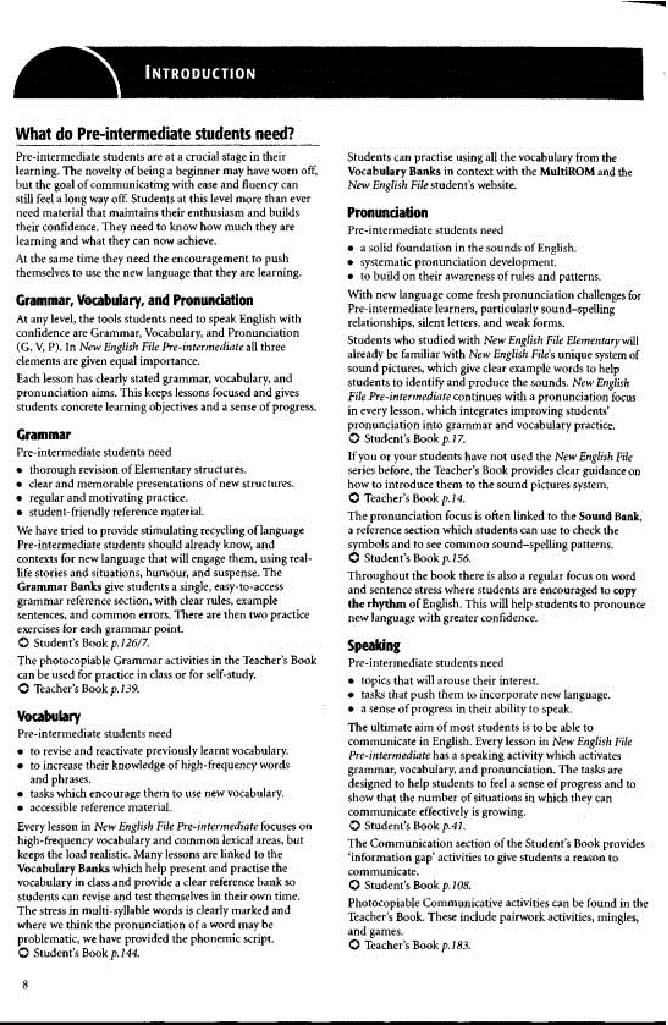 new english file pre-intermediate teacher's book