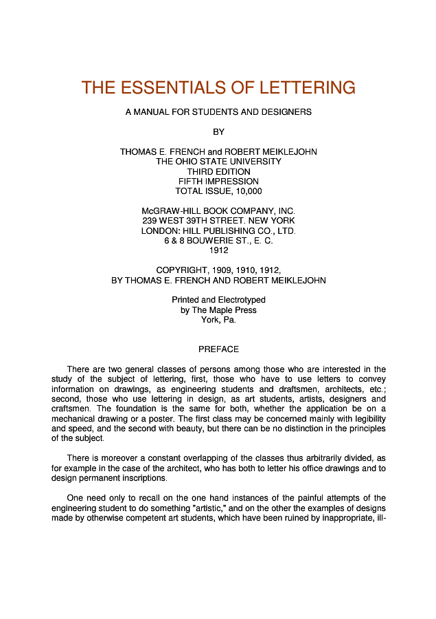 THE ESSENTIALS OF LETTERING