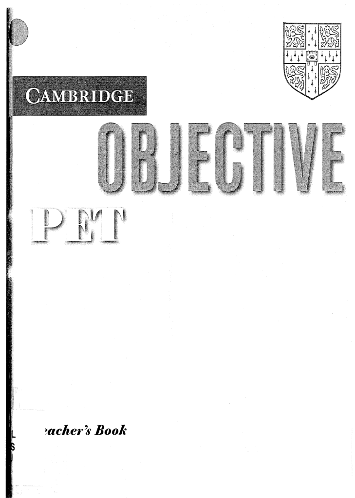 cambridge objective pet ( teachers book )