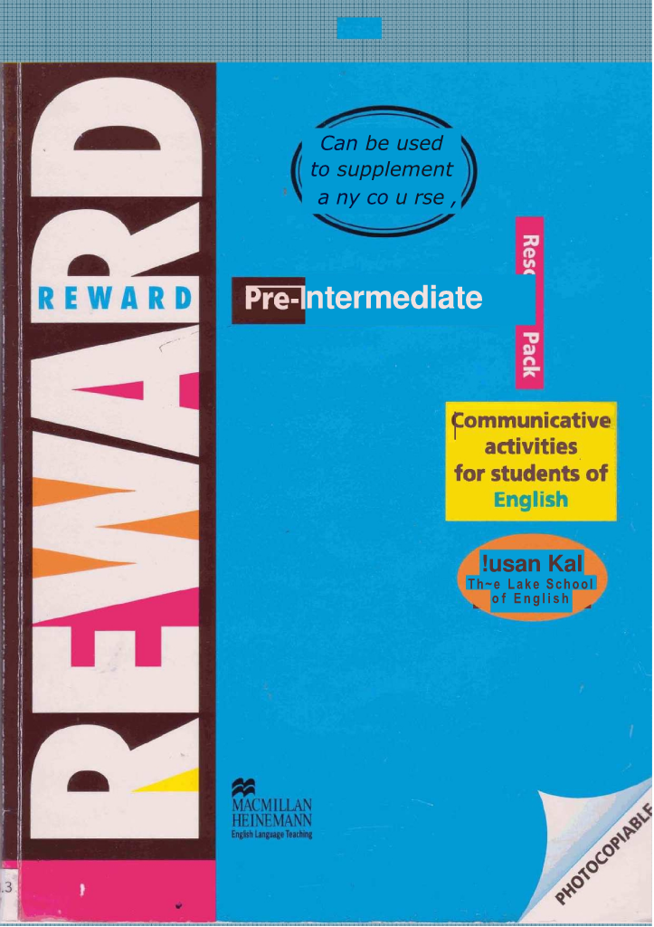 english teaching resources-reward pre-intermediate resource pack