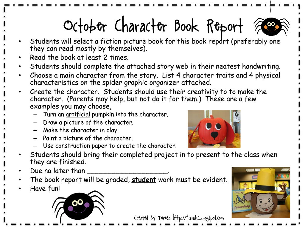CharacterTraitsOctoberBookReport