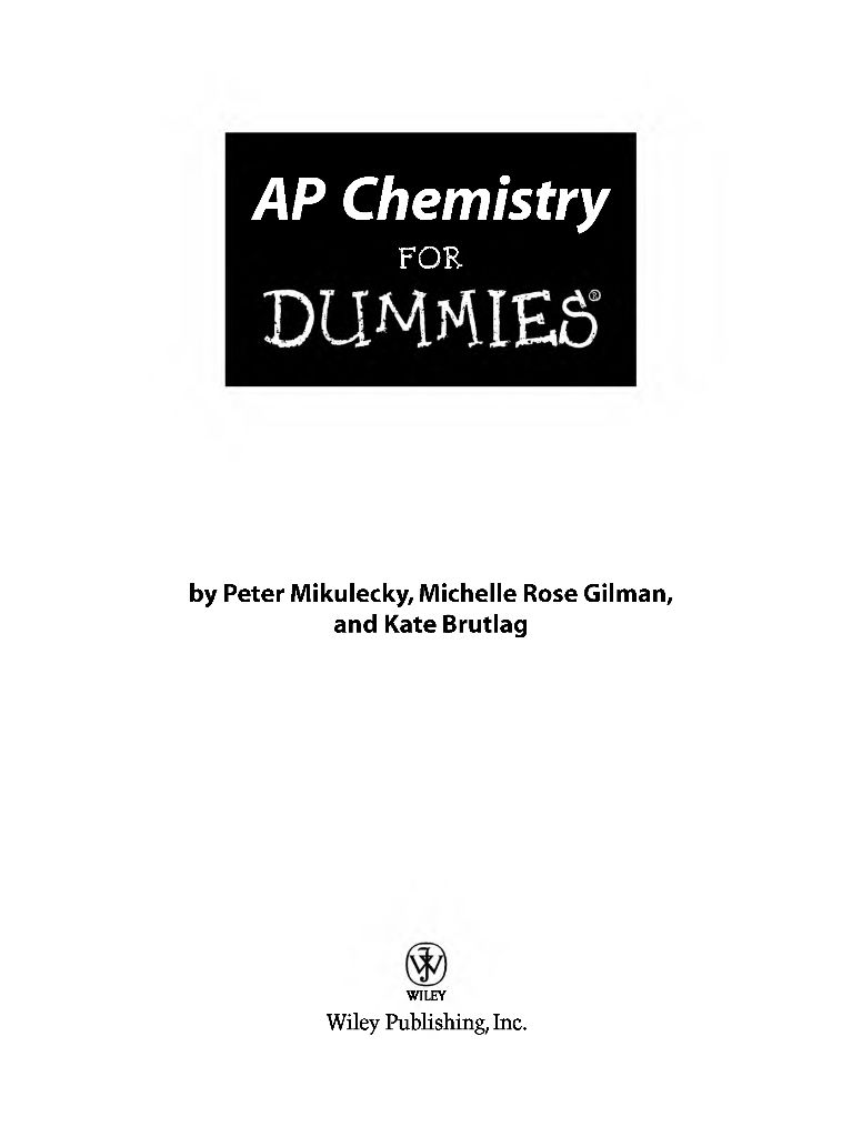 chemistry for dummies