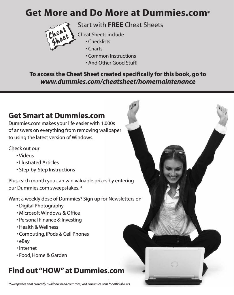 home maintenance for dummies 2nd edition