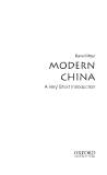Modern China A Very Short Introduction