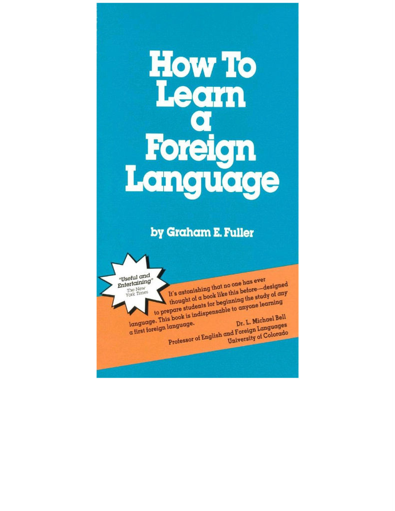 How to Learn a Foreign Language