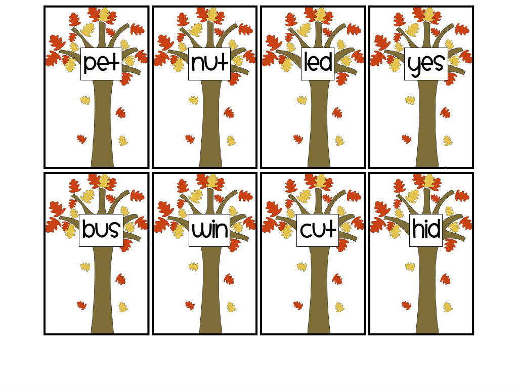 FreebieFallLiteracyCenterMakingCVCWordswithLeaves
