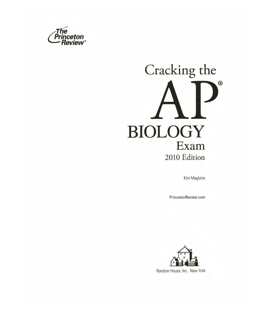 Princeton Review Biology 2010