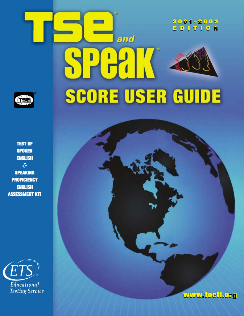 toefl - tse and speak score user guide