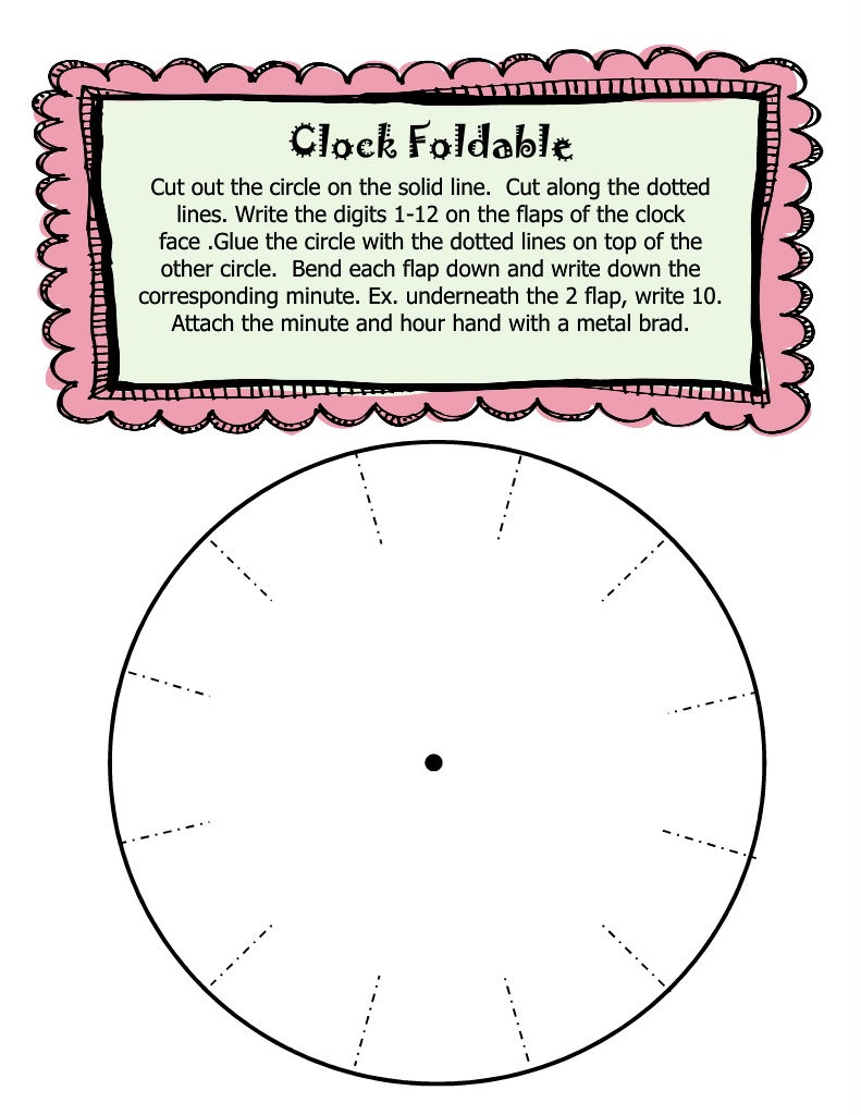 ClockFoldableFREEBIE