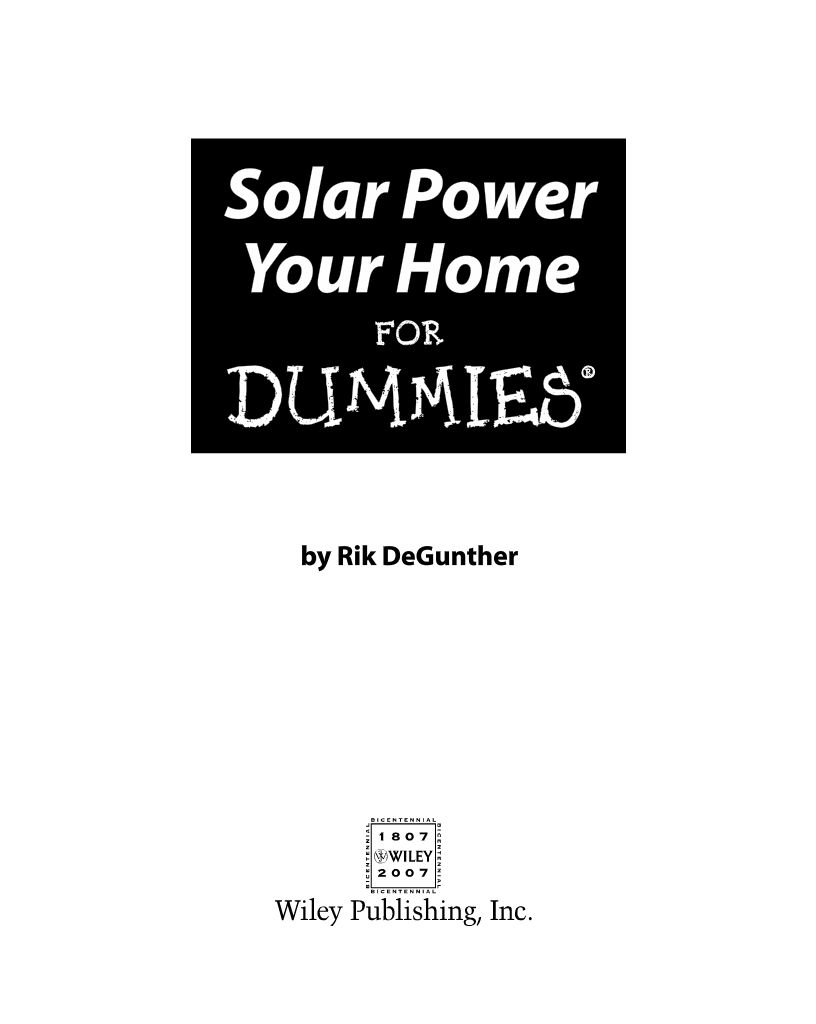 solar power your home for dummies