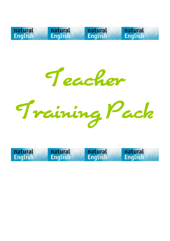 Teacher training pack