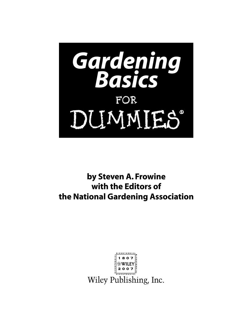 gardening basics for dummies - wiley (2007)