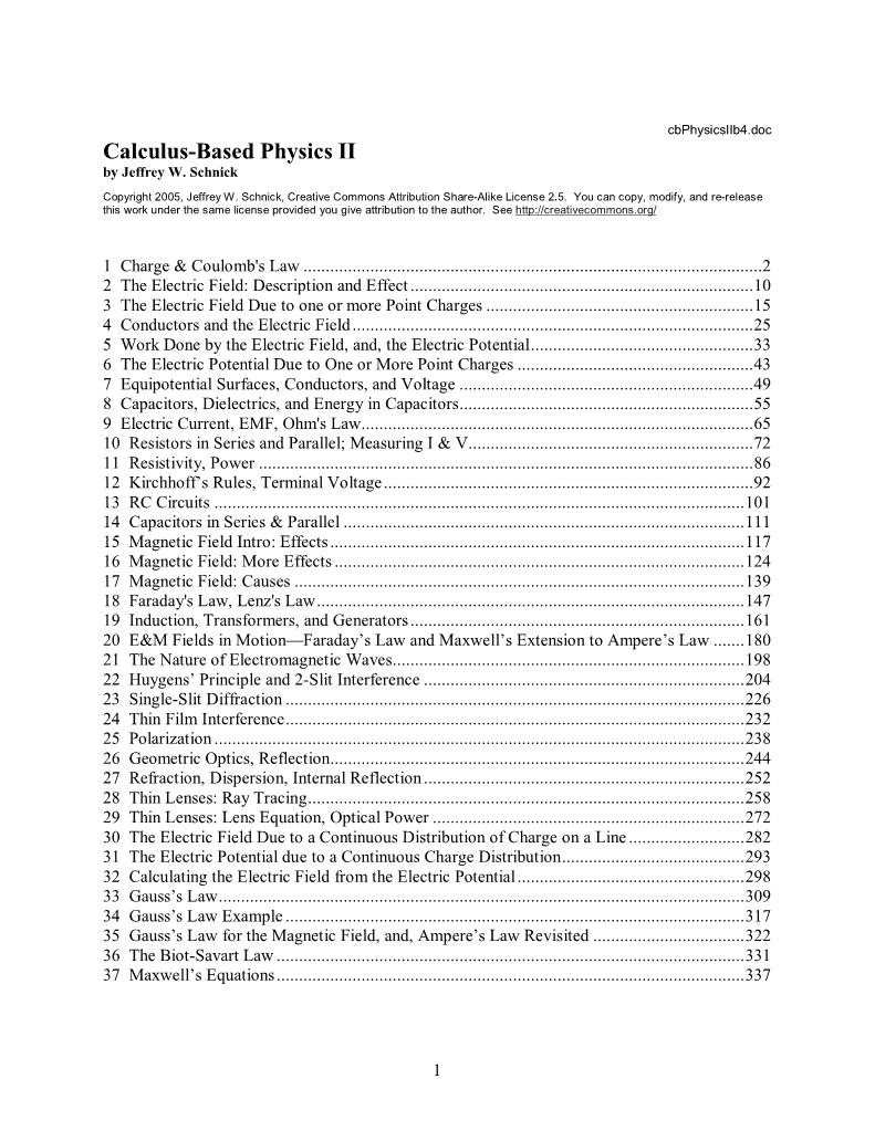 calculus based physics ii