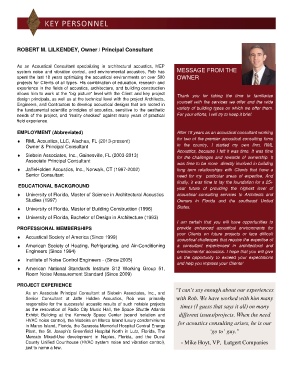 RML Acoustics_Architectural Acoustic Design Brochure