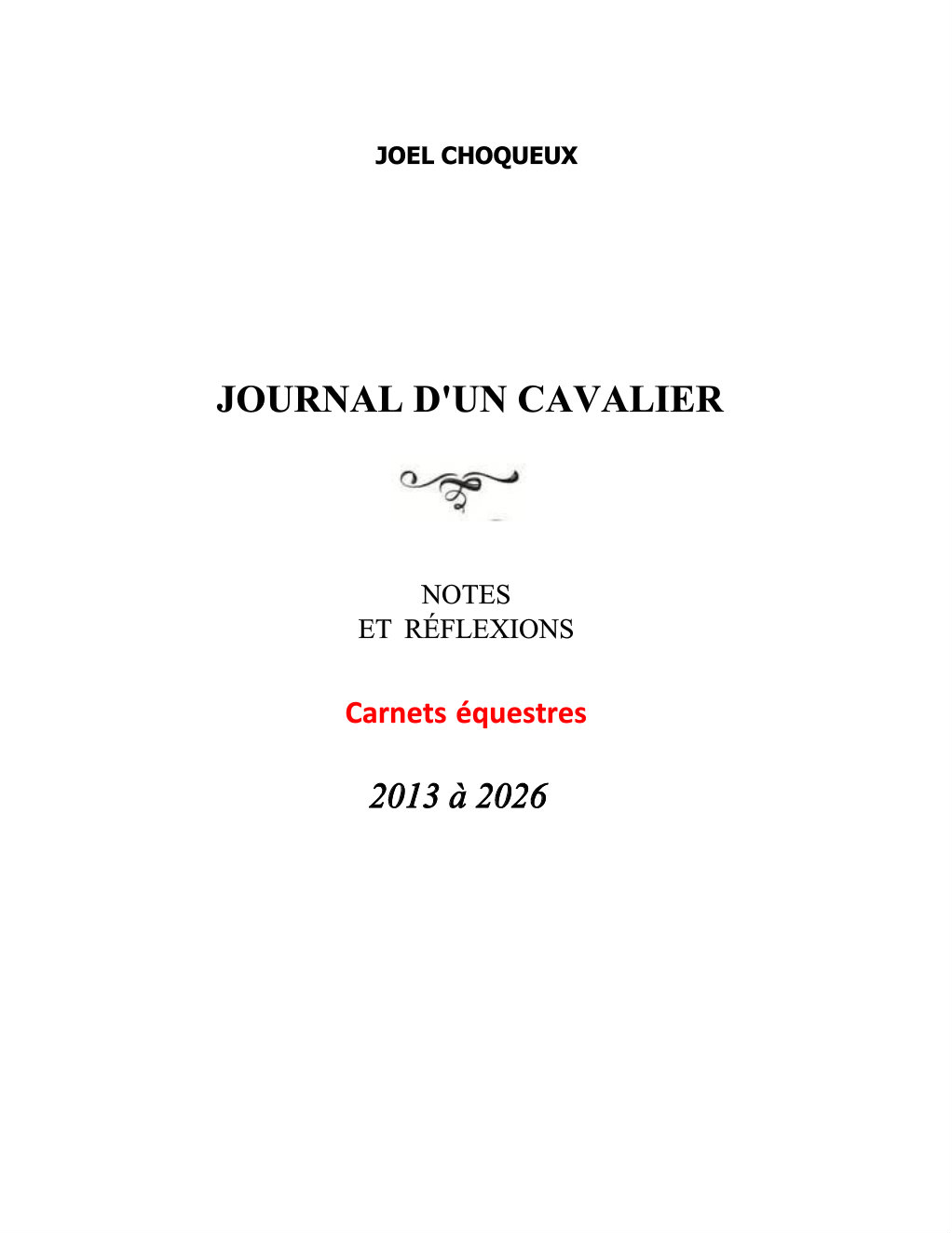 Journal d'un cavalier version BoD_Neat
