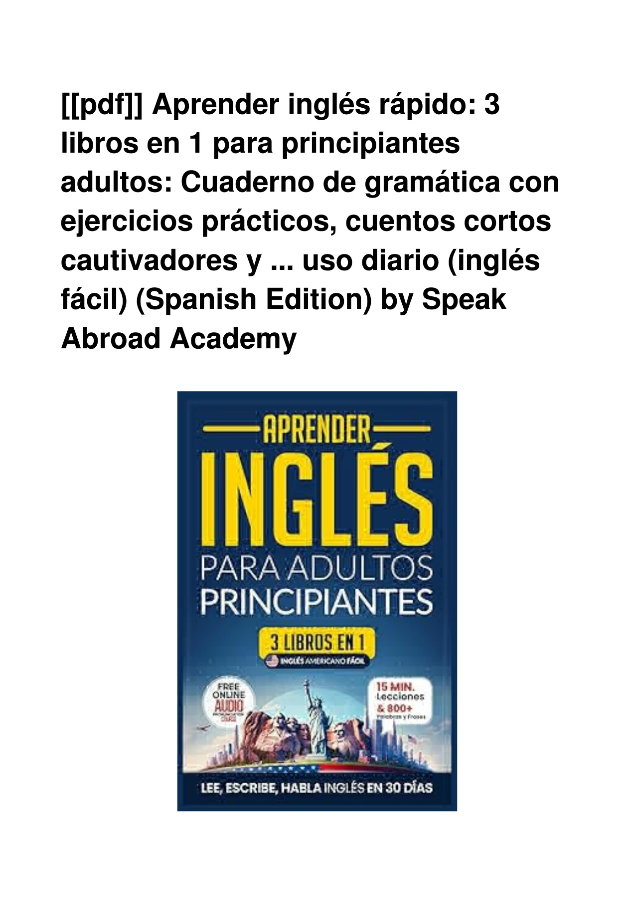 Los Mejores Libros Para Aprender Ingls En Pdf Amazon